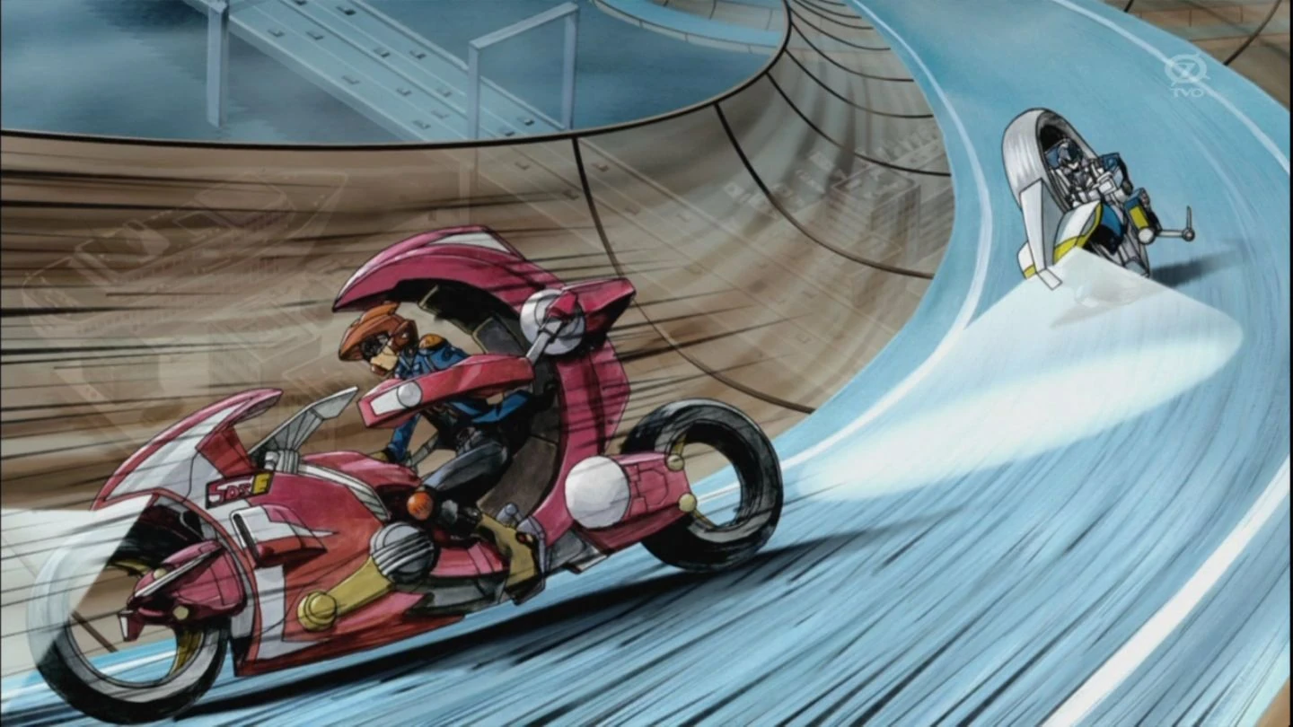 Race: Yusei Fudo (Yu-Gi-Oh 5Ds) on the Duel Runner Vs. Acela Express ...